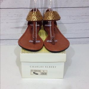 Charles Albert | Shoes | Charles Albert Sandal Size 9 Brown Gold | Poshmark
